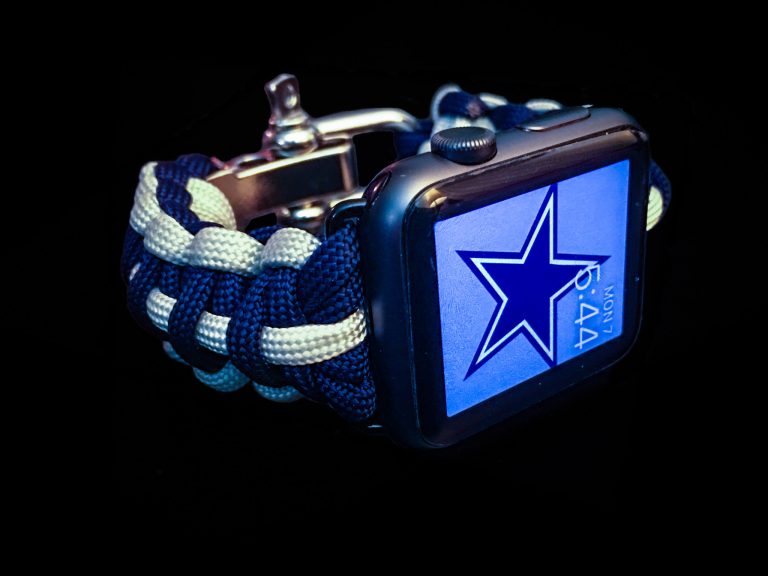 Apple Watch Dallas Cowboys Paracord Band, 42mm and 38mm, Stainless ...