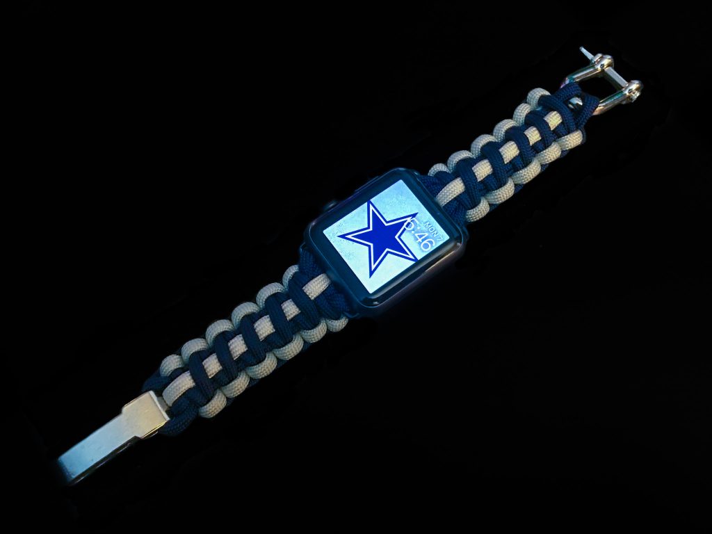 Apple Watch Dallas Cowboys Paracord Band, 42mm and 38mm, Stainless ...